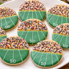 Foot Ball Stadium Sugar Cookies Recipe for Game Day Fun - TRC