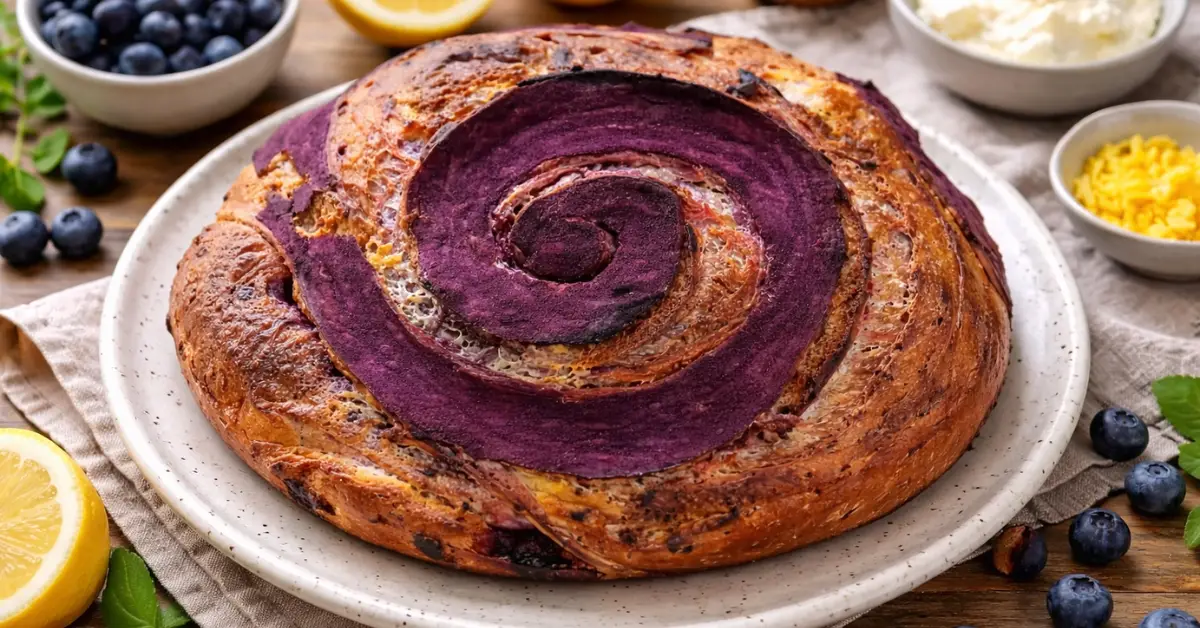 Lemon Blueberry Cheesecake Sourdough Loaf Recipe - TRC