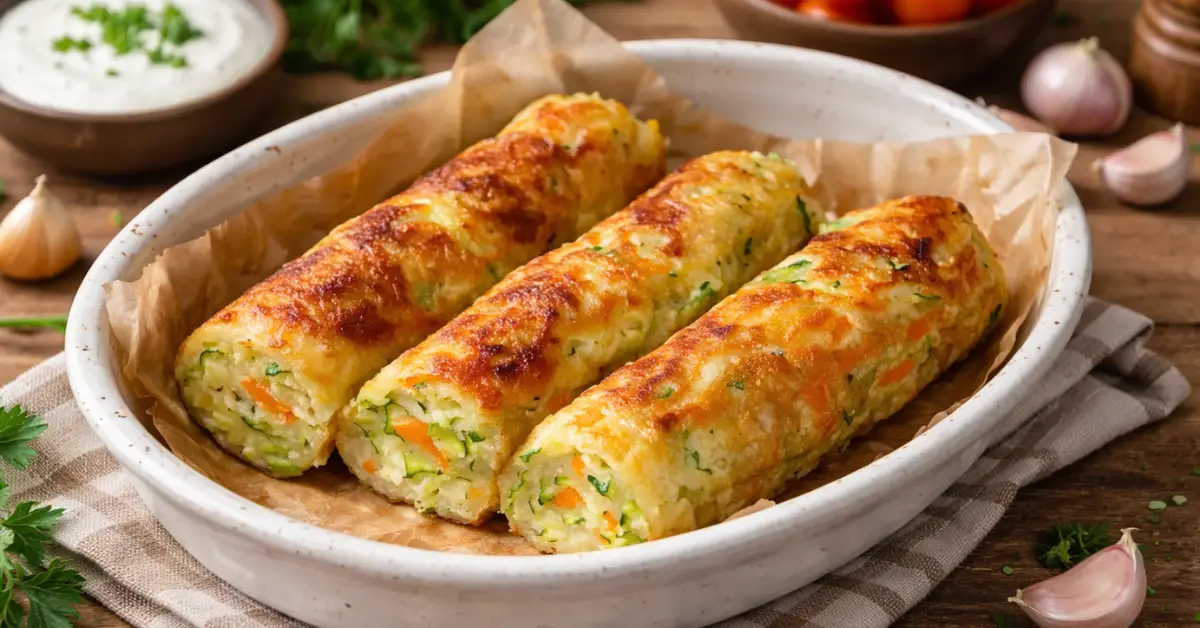 Cheesy Baked Vegetable Rolls - Delicious Party Snacks - TRC