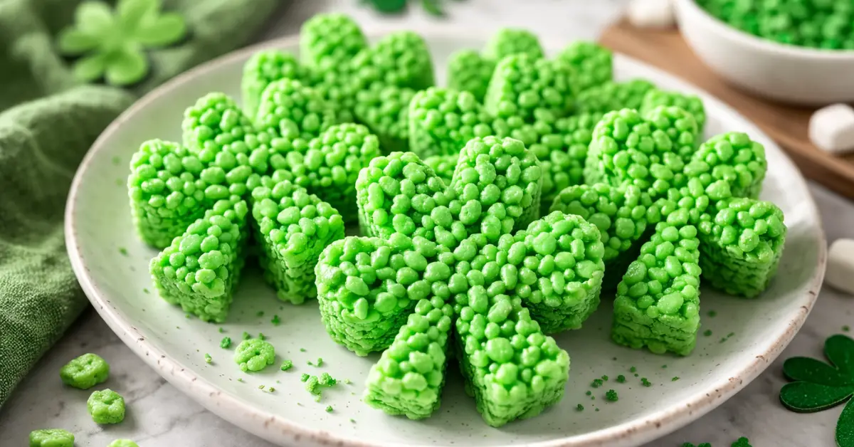 St. Patrick’s Day Green Rice Krispie Treats - Festive & Easy - TRC