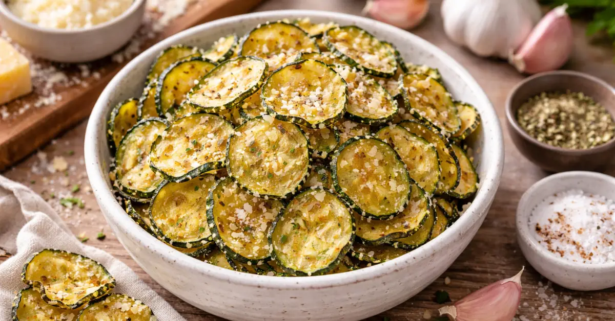 Parmesan Garlic Zucchini Chips: Healthy and Delicious Snack